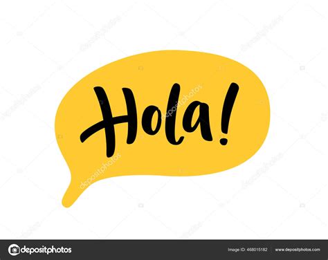 Spaanse Hola Clipart Hoi Hallo Groet Het Spaans Woord Wolk