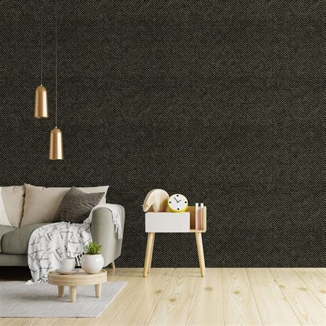 Dark Gray Grasscloth Peel And Stick Wallpaper At Leah Coote Blog