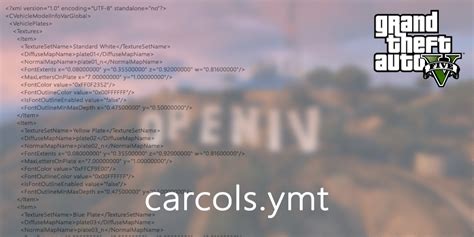 Carcols Ymt Converted Into XML Format GTA Mods Com