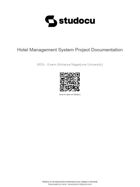 Hotel Management System Project Documentation Pdf Php World Wide Web