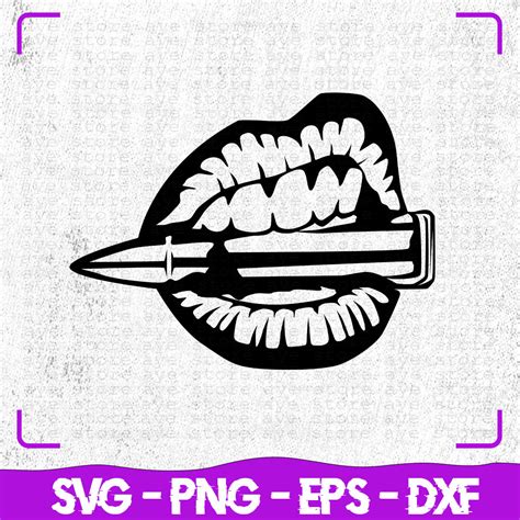Lips With Bullets Svg Sexy Lips Svg Cricut Svg Files Svg Inspire
