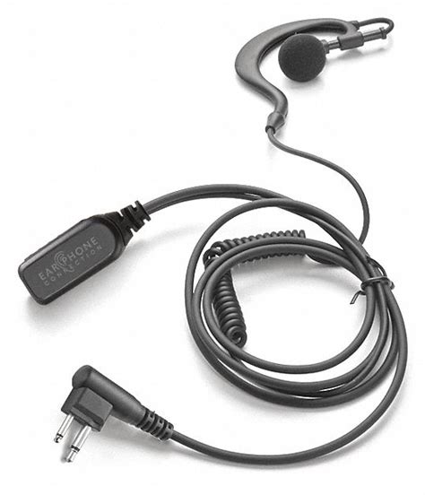 Earphone Connection Fits Motorola Ear Hook Earpiece With Microphone 54hh86 Ep303 Grainger