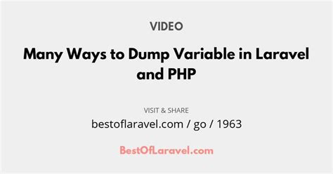 DailyResource Video By David Many Ways To Dump Variable In Laravel And PHP Php Laravel