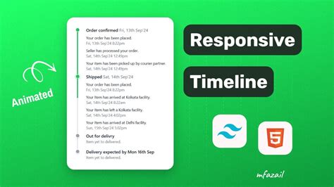 Responsive Timeline Using Html Tailwind Css Alpine Js Mfazail Youtube