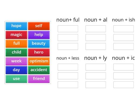 Mod 1f Noun Suffix Adjective8 Spotlight8 Group Sort