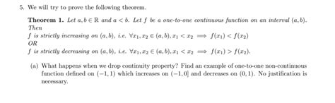 Solved We Will Try To Prove The Following Theorem Chegg