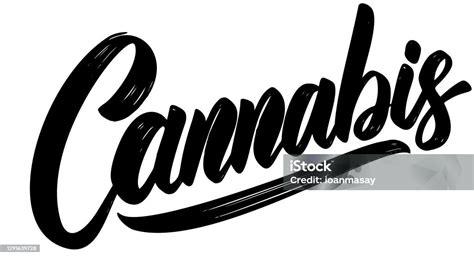 대마초 흰색 배경에 격리 된 문자 문구 포스터 카드 배너 기호에 대한 디자인 요소 벡터 일러스트레이션 마리화나 대마초에 대한