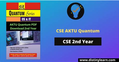 Cse All Aktu Quantum Free Pdf Download For Btech 2nd Year Distiny Learn