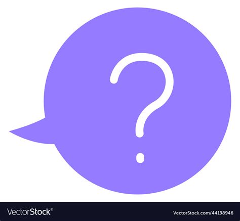 Question Mark Chat Message Dialog Bubble Symbol Vector Image