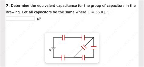 Solved Determine The Equivalent Capacitance For The Group Of