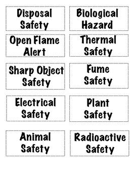 Lab Safety Symbols Card Sort Game By Brighteyed For Science TpT