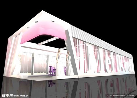 粉色展厅设计设计图 3d设计 3d设计 设计图库 昵图网