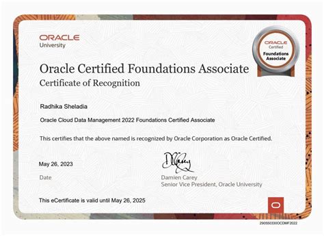 Radhika S On Linkedin Certifications Oci Oracle Oraclecertified Bringiton…
