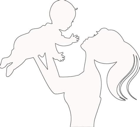 Трафареты силуэт мамы 27 фото