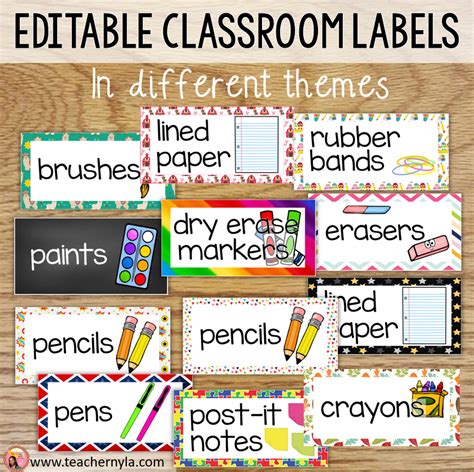 Classroom Labels With Pictures In 36 Editable Themes Nylas Crafty Teaching Classroom Labels With Pictures In 36 Editable Themes Nylas Crafty Teaching