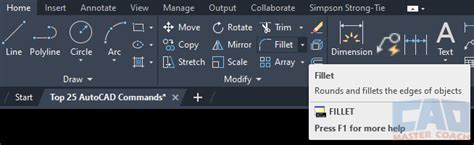 AutoCAD FILLET Command