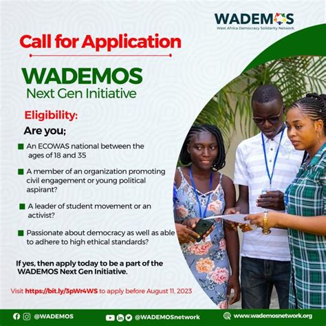 Amadu Issaka Atusi On Linkedin Call For Applications Wademos Next Gen