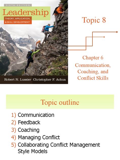 Topic 8 Chapter 6 Communication Coaching And Conflict Skills Pdf