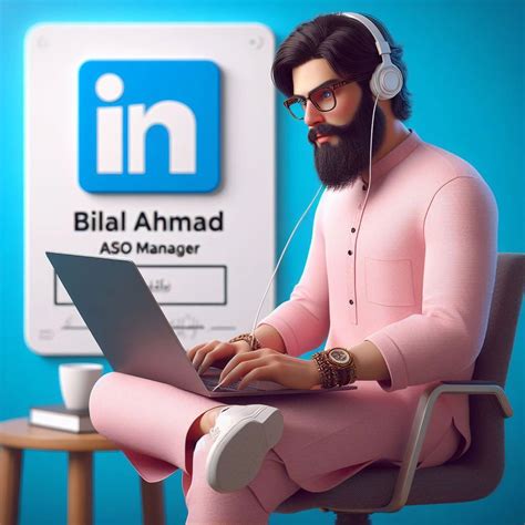 Bilal Ahmad ~ App Marketer Guy On Linkedin Just Create A 3d Ai Image For My Linkedin Profile
