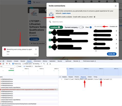 linkedinerrors uxdesign invitegate devcommunity qa testing
