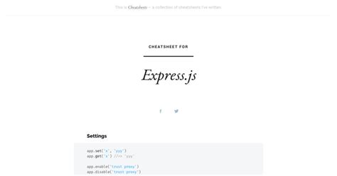 Expressjs Cheatsheet