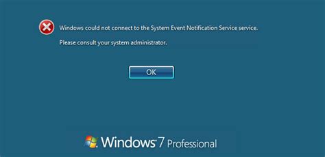 fix windows couldn t connect to the system event notification