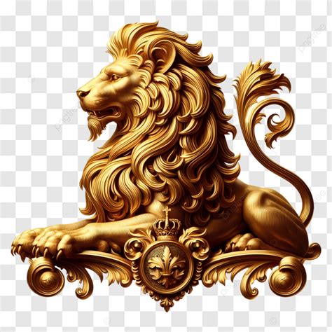월계관이 달린 황금 사자 동상 사자 월계관 황금 Png 일러스트 및 이미지 에 대한 무료 다운로드 Pngtree