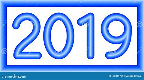 Abstract 2019 Numeration Stock Vector Illustration Of Border 136319791