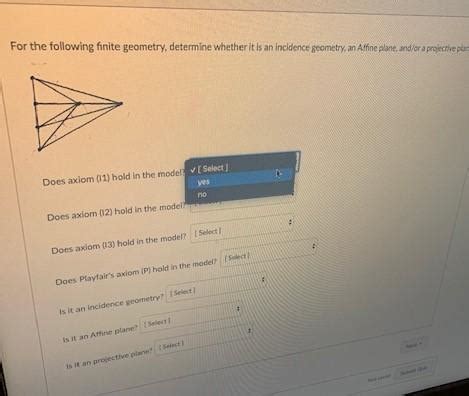 Solved For The Following Finite Geometry Determine Whether Chegg