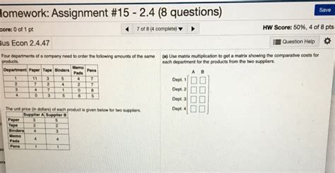 Solved Homework Assignment 15 2 4 8 Questions Save 7