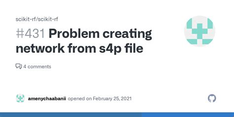 problem creating network from s4p file · issue 431 · scikit rf scikit