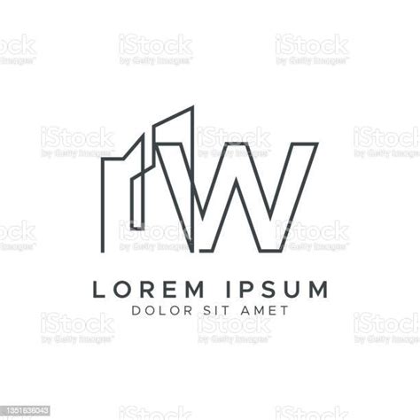 초기 W 문자 및 건물 벡터 스톡 일러스트 디자인 템플릿 0명에 대한 스톡 벡터 아트 및 기타 이미지 0명 개념 건물 외관 Istock