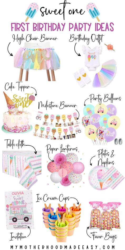 Sweet One First Birthday Party Theme Ideas Diy Friendly Artofit