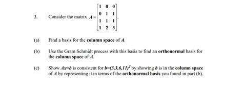 solved 10 0 consider the matrix a 12 3 a find a basis for