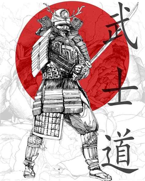 Самурай черно белый арт фото и картинки Abrakadabra Fun