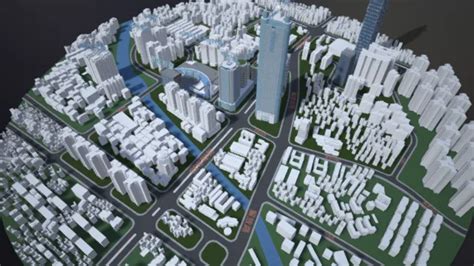 城市 建筑 现代化 场景 现代城市化 Gltf Fbx Glb Max 3dsmax 模型下载 Cg美术之家