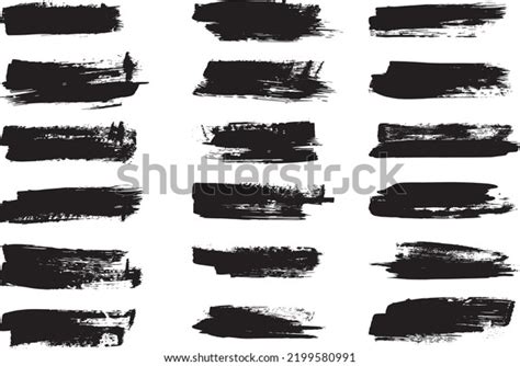 벡터 페인트 브러쉬 선의 모음 스톡 벡터로열티 프리 2199580991 Shutterstock