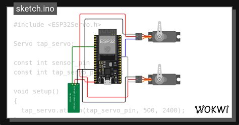 Soil Sensor Servo Esp32 Wokwi Esp32 Stm32 Arduino Simulator