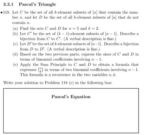 Solved Let C Be The Set Of All K Element Subsets Of N That Chegg