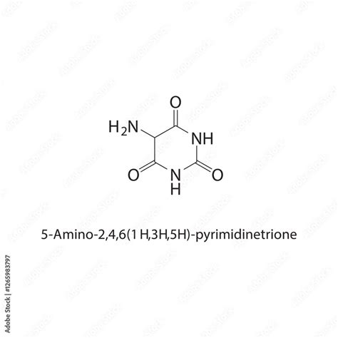 5 Amino 2 4 6 1h 3h 5h Pyrimidinetrione Skeletal Structure