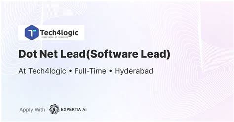 Dot Net Leadsoftware Lead Job Hyderabad Mid Level