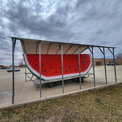 Worlds Second Largest Watermelon Slice Green River Utah Land Of