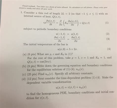 E 28 Pts Use Separation Of Variables To Find V R