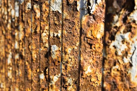 Premium Photo Rusty Bridge Railing Texture Background With Cracked