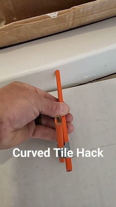 Quick tip in cutting curves in tile - Hack for Marking Tile - YouTube