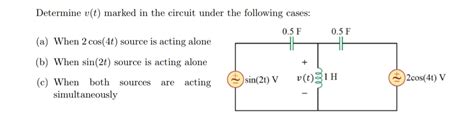 Solved Determine V T Marked In The Circuit Under The Chegg