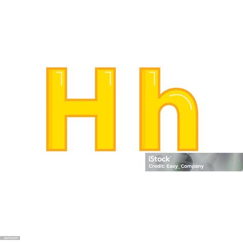 어퍼 케이스와 어린이 학습 연습 Abc에 대한 소문자 형식의 알파벳 문자 H의 벡터 그림 개체 그룹에 대한 스톡 벡터 아트 및