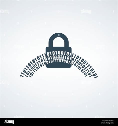 Abstract Digital Conceptual Technology Security With Lock Binary Code Goes Through Lock Stock