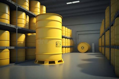 Radioactive Waste In Barrels Nuclear Waste Repository Neural Network