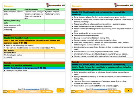 Grade 8 Lo Term 2 Summaries Via Afrika